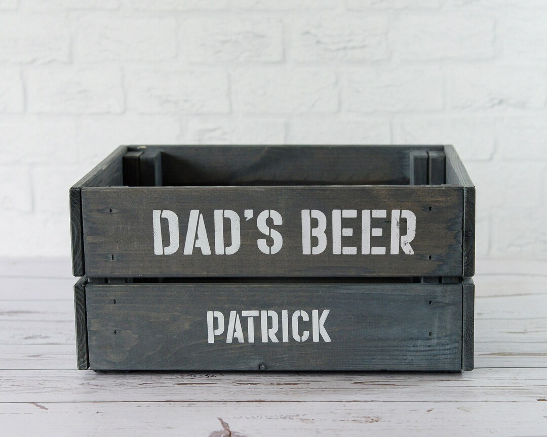 Dads Beer Crate | Wooden Beer Box | Personalised Beer Gifts for Dad ...