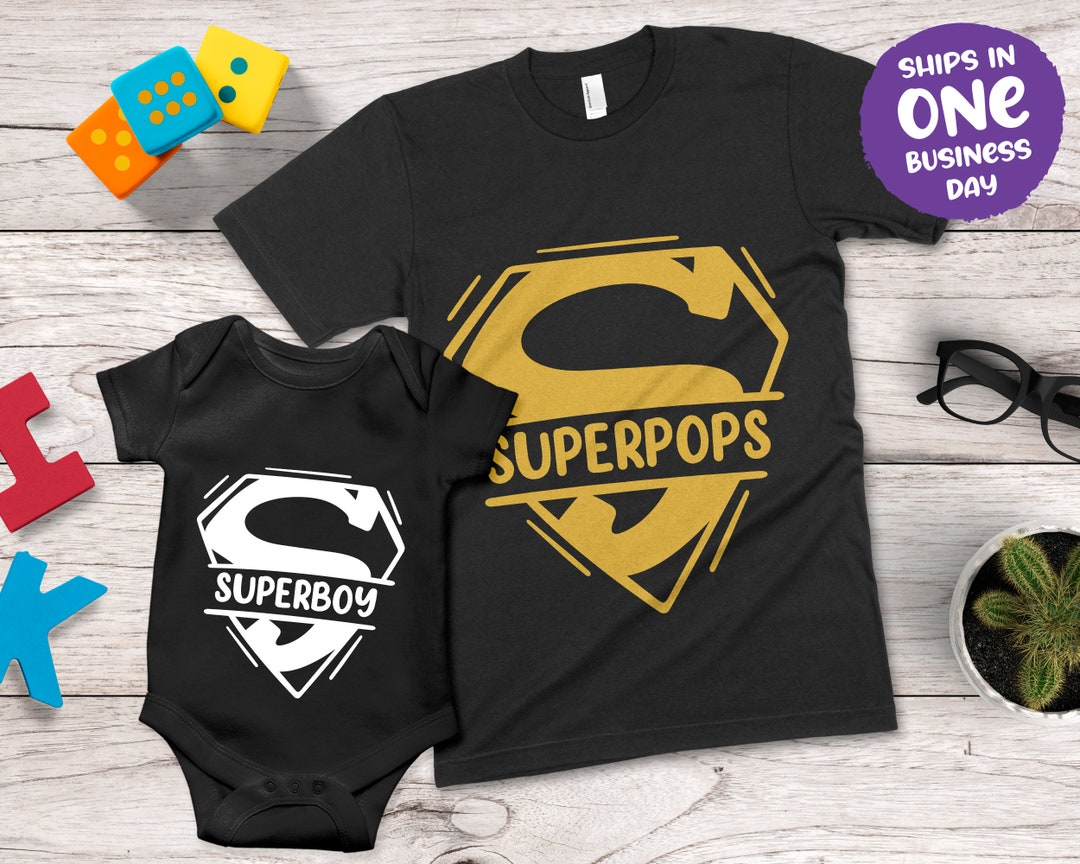 Superdad Ironic Father's Day Matching Design Apparel | Personalised ...