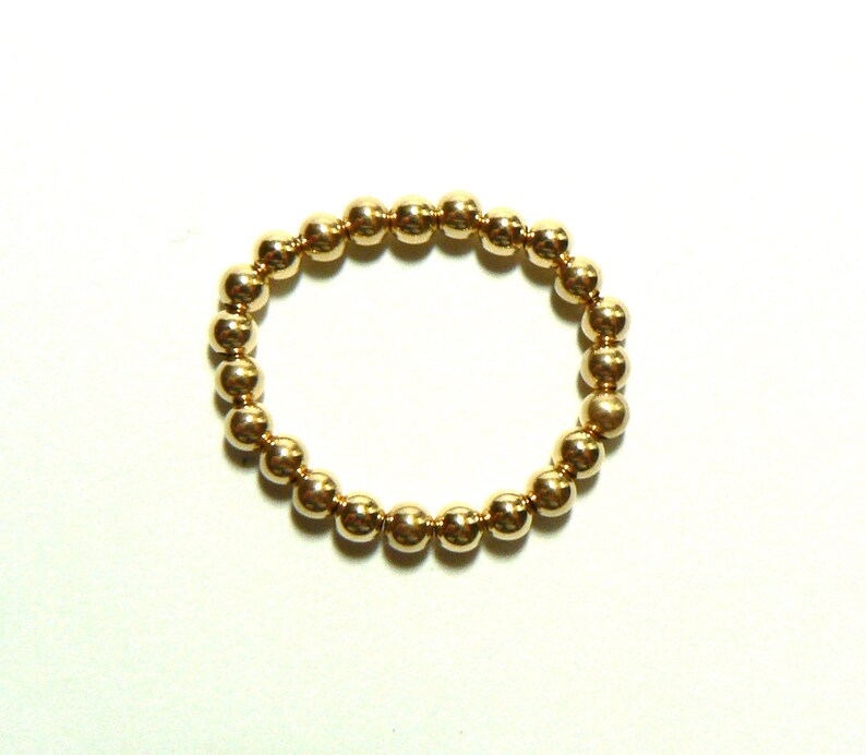 Single Row Stretch Bead Finger or Toe Ring. Sterling Silver, Stainless ...