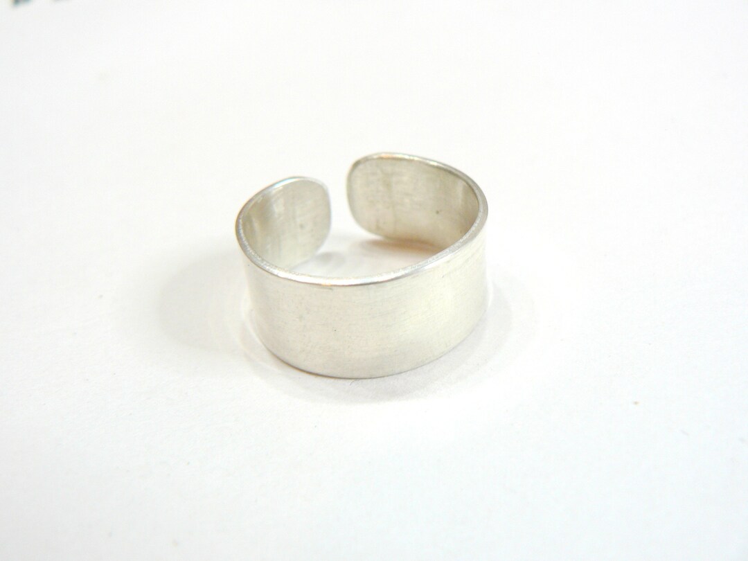 Wide Open Ring 8mm Wide Ring. Sterling Silver, Brass, Copper, Aluminium ...
