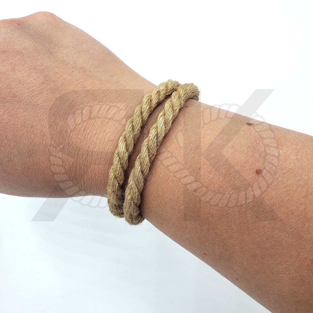 Nautical Double Strand Jute Rope Bracelet - Etsy
