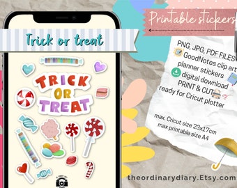 Ghoulish Goodies Halloween Candy Sticker Custom Halloween Party Favors ...