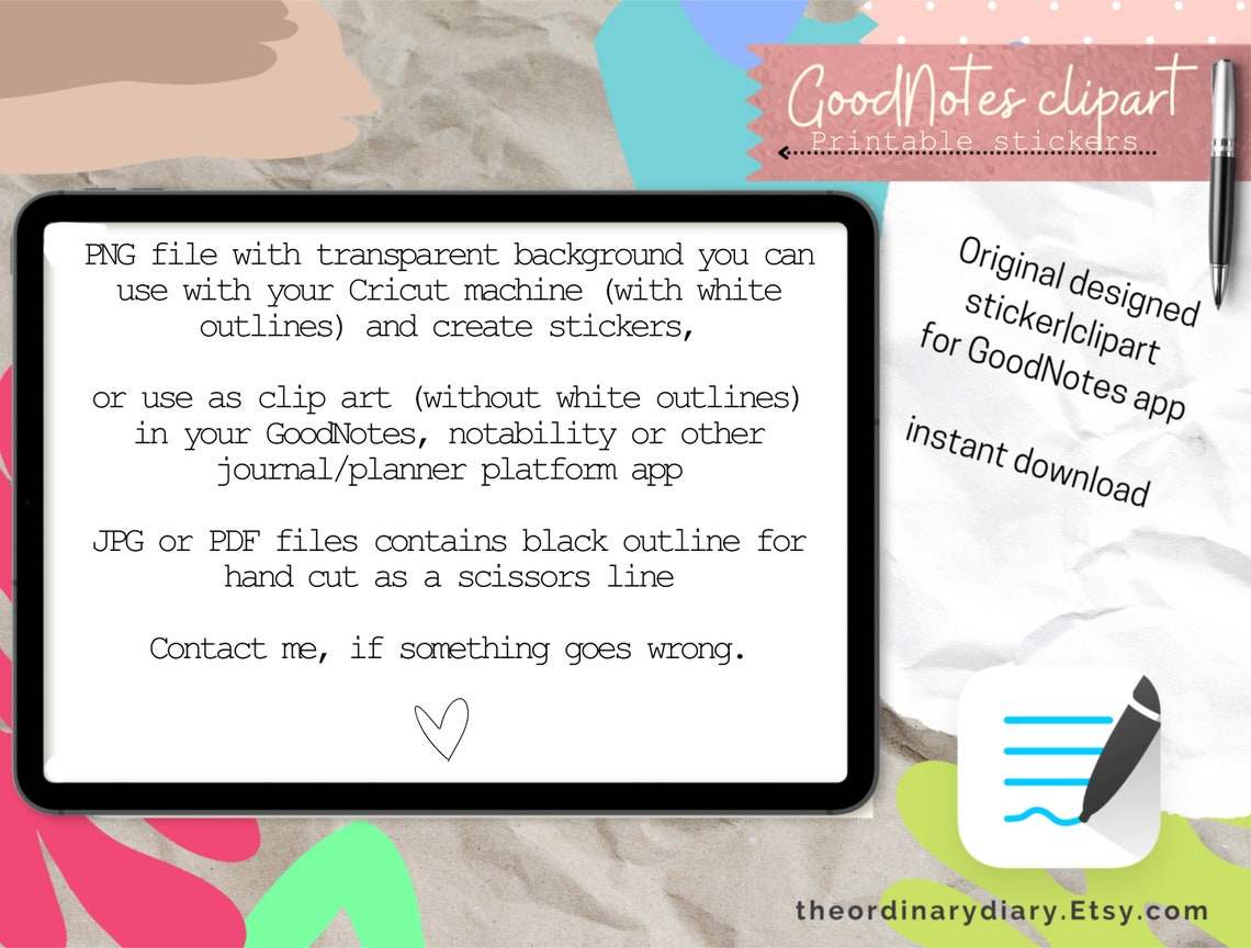 School Subjects PRINTABLE STICKERS, Sticker Aesthetic, Digital Planner ...