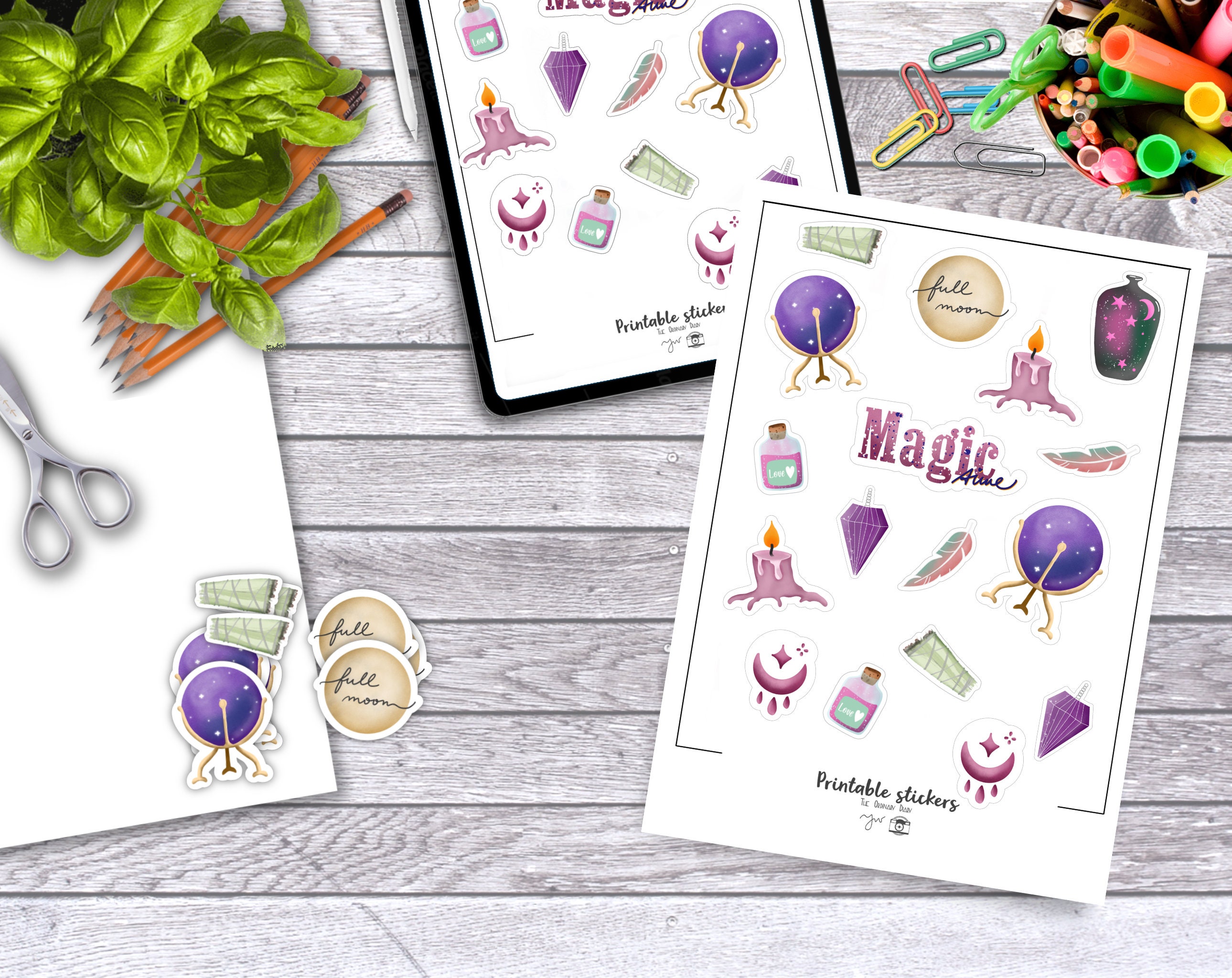 Magic Time PRINTABLE Stickers Printable Bundle Planners - Etsy