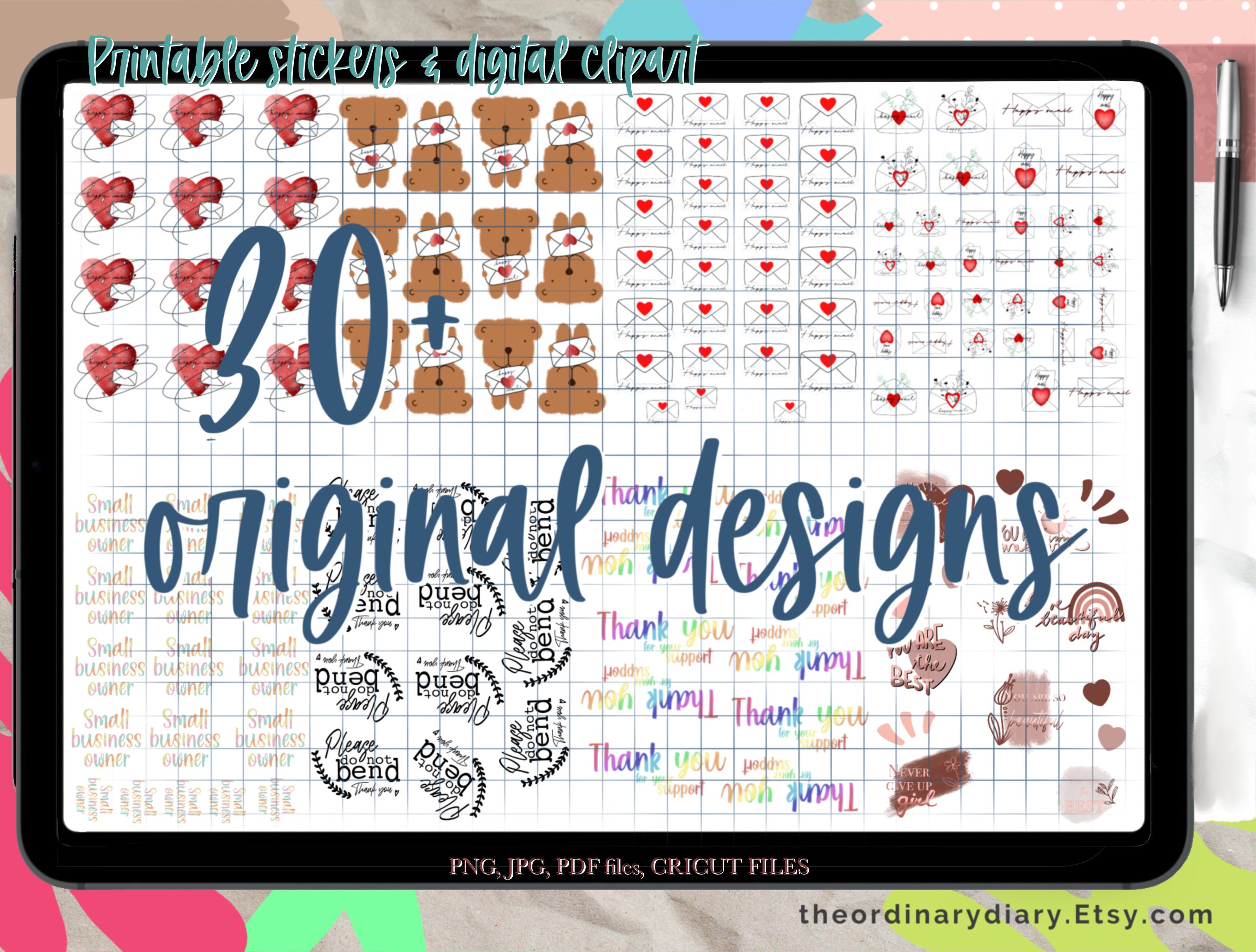 Happy Mail STICKERS Bundle, Printable Stickers, Goodnote Stickers ...