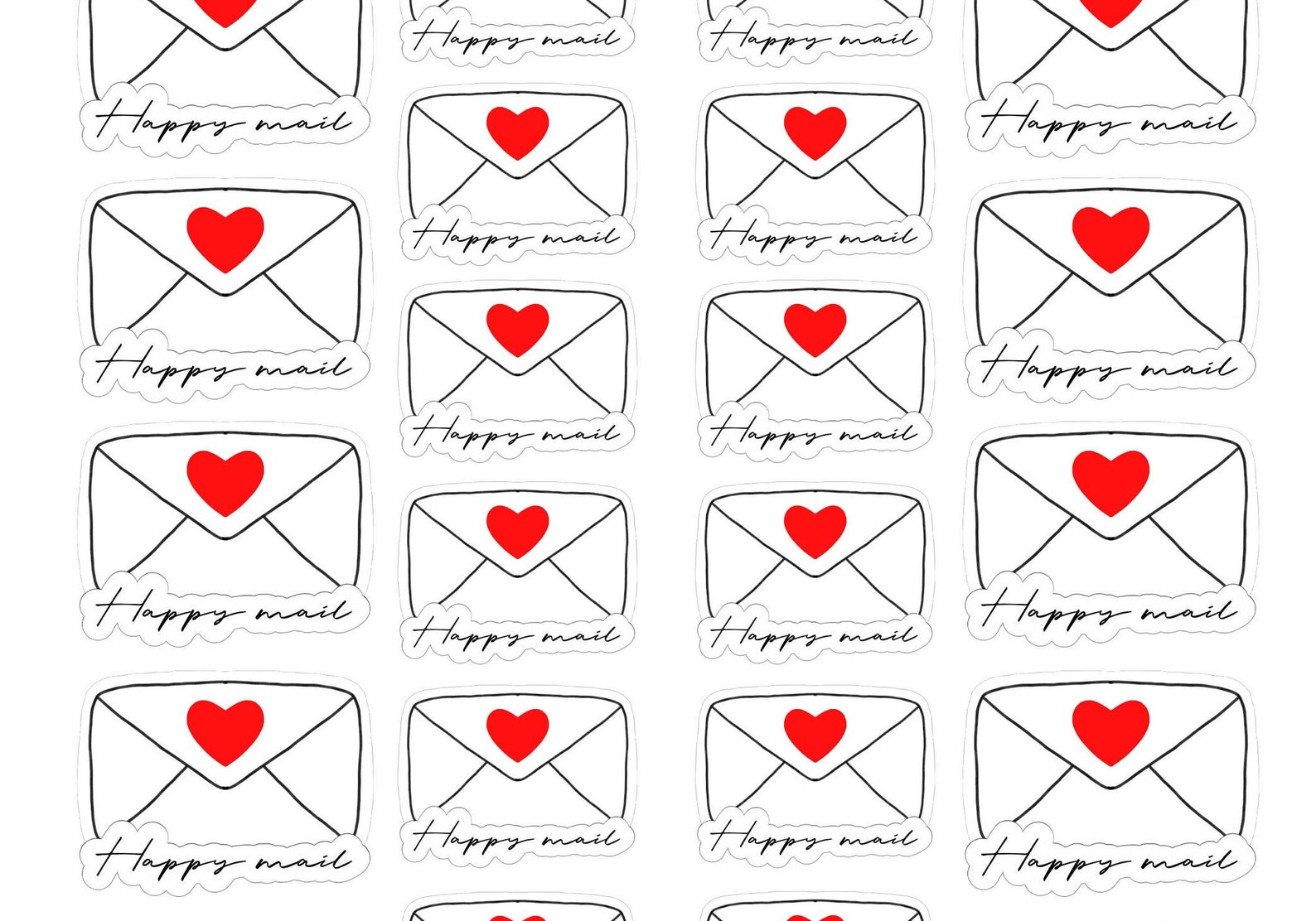 Happy Mail Set Printable Stickers Bundle Stickers Small - Etsy UK