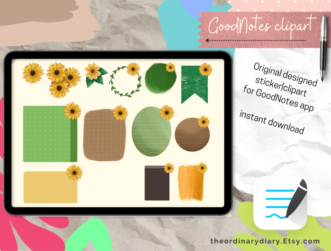 Goodnotes Stickers 003 Goodnotes Clipart Stickers Aesthetic - Etsy