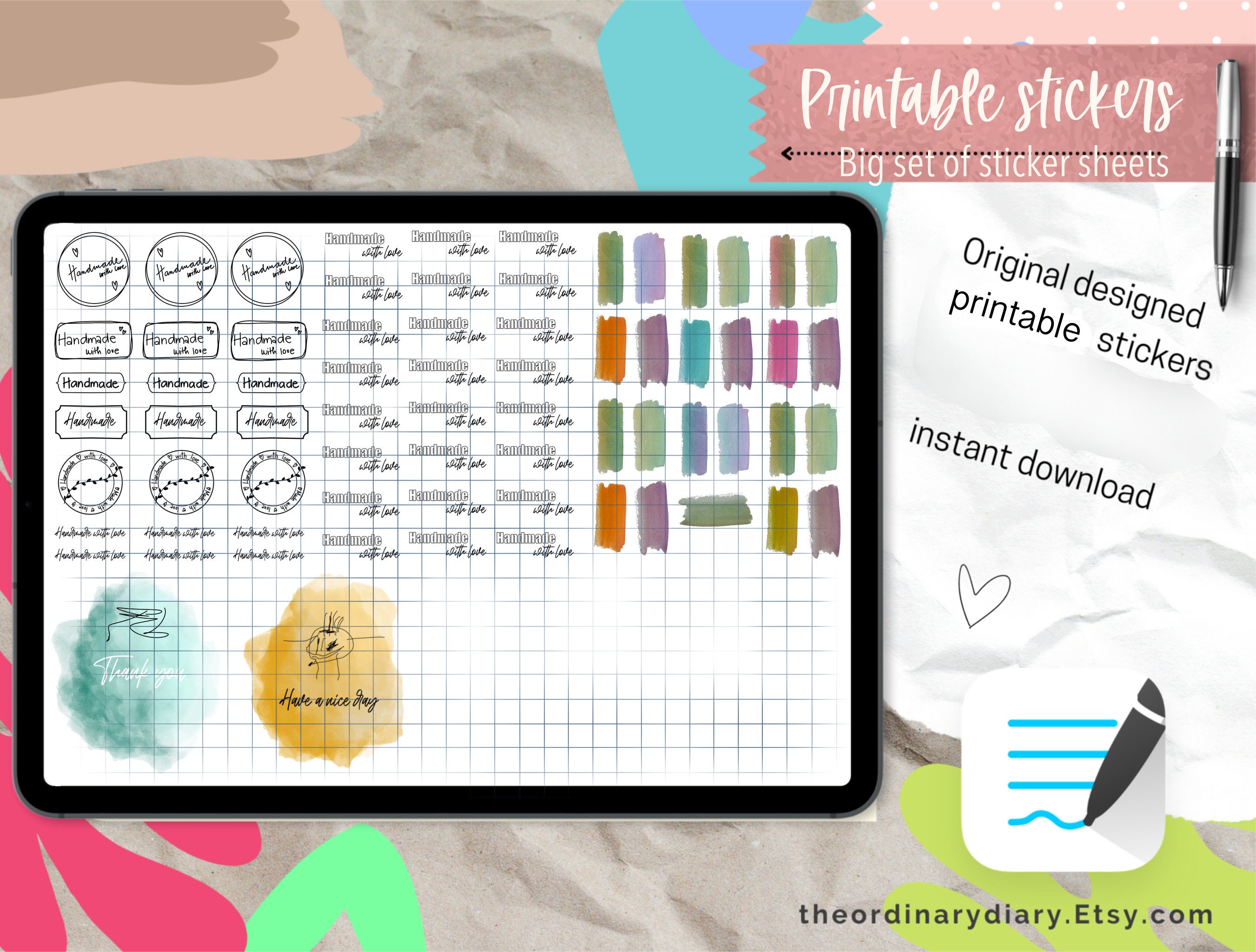 Happy Mail STICKERS Bundle, Printable Stickers, Goodnote Stickers ...