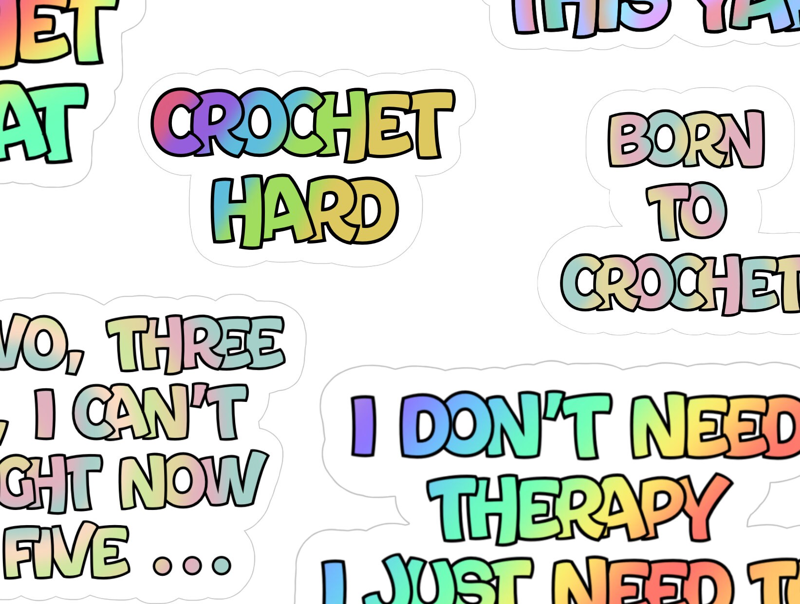 Crochet Quotes PRINTABLE Stickers, Printable Bundle, Planners Stickers ...