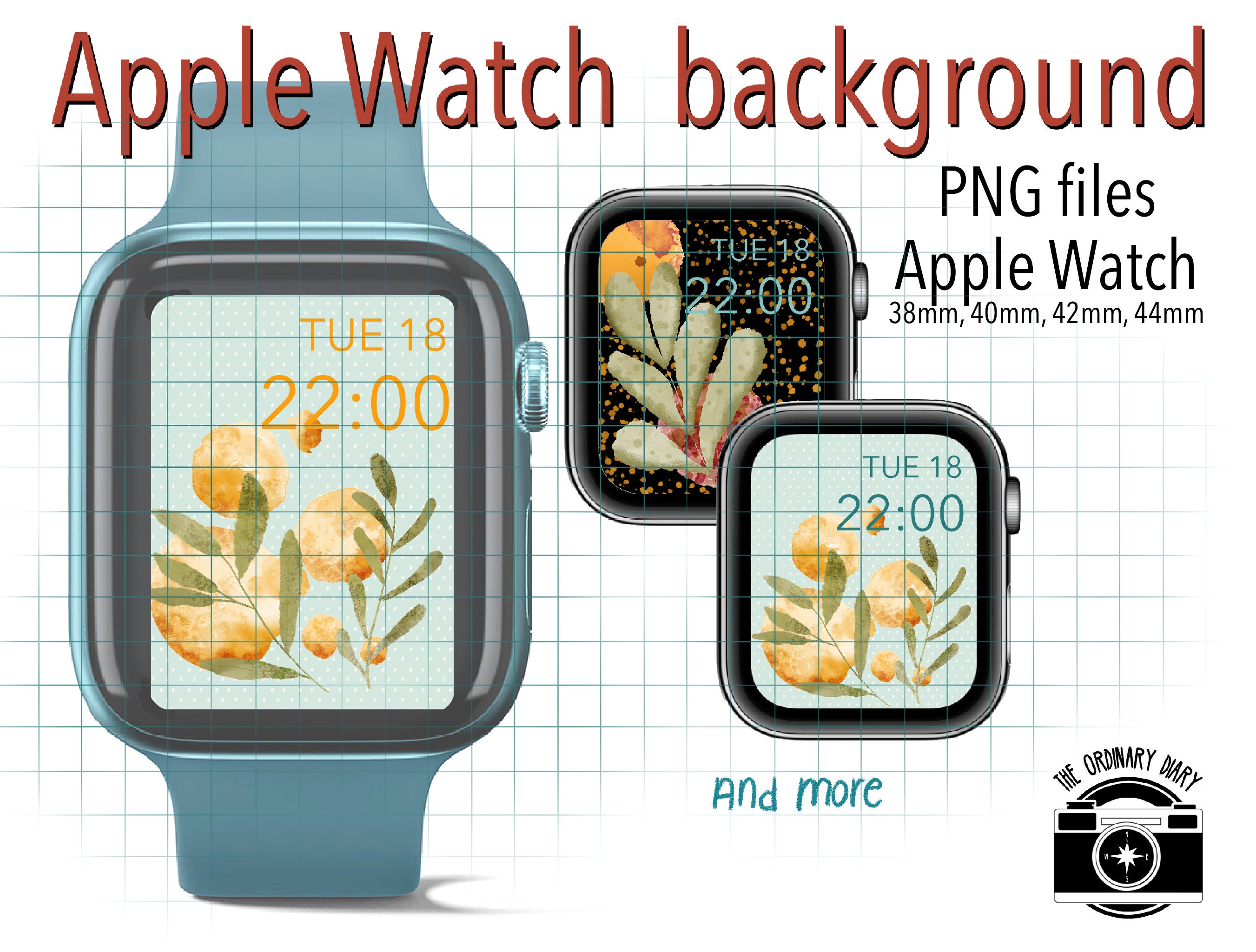 Apple Watch Wallpaper, Watch Background, Apple Watch Wallpaper Bundle ...