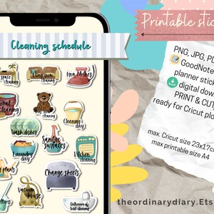 Cleaning Goodnotes STICKERS, Pre-cropped Digital Stickers, Planner ...