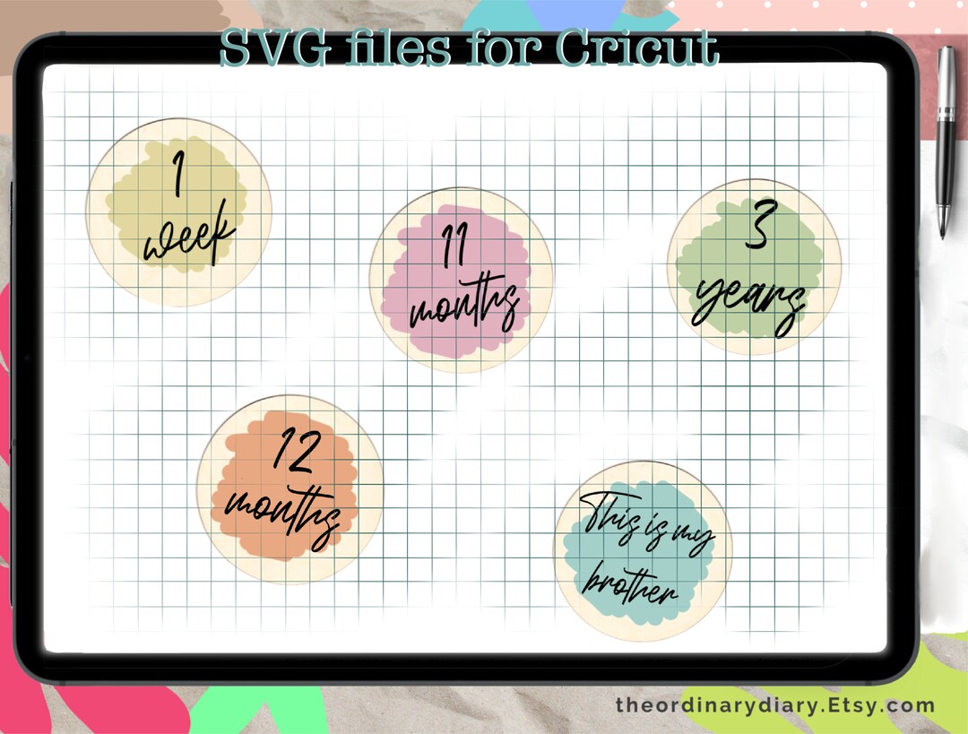 Hello World Milestone Cards, SVG & PNG Cutable, Printable Files, Ready ...