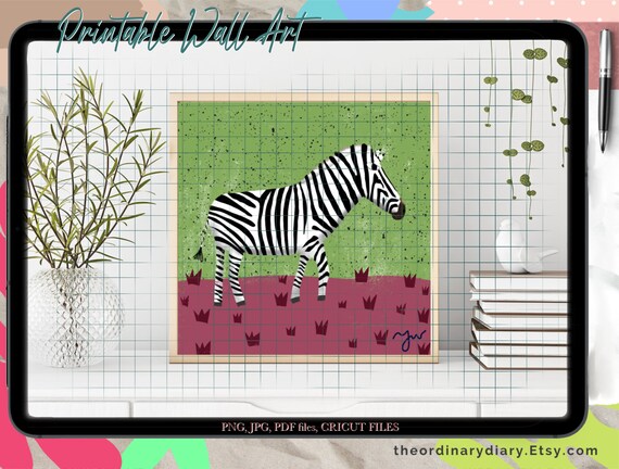 Zebra Printable POSTER Original Design Children Room Poster - Etsy Canada