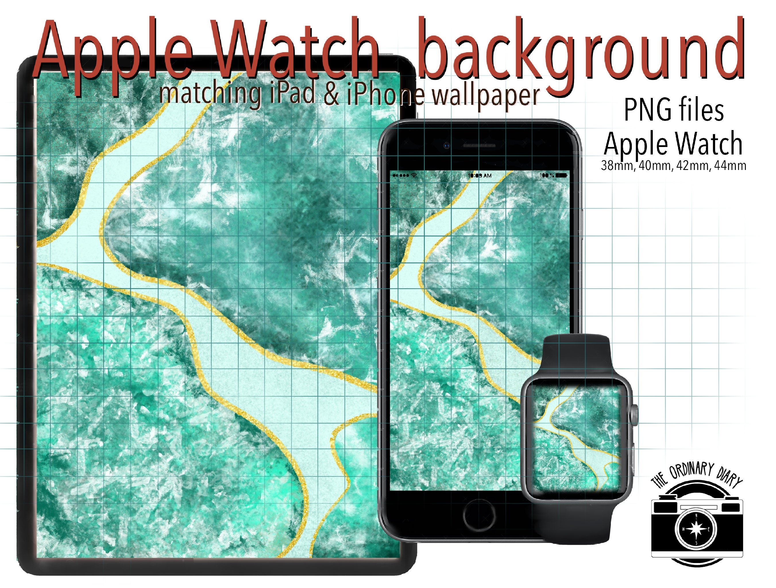 Apple Watch Wallpaper, Watch Background, Fabulous Turquoise Apple Watch ...