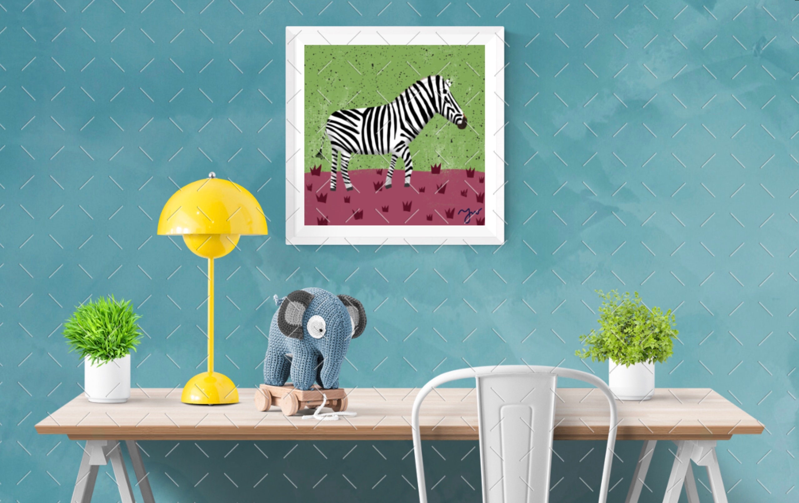 Zebra Printable POSTER, Original Design, Children Room, Poster Art ...