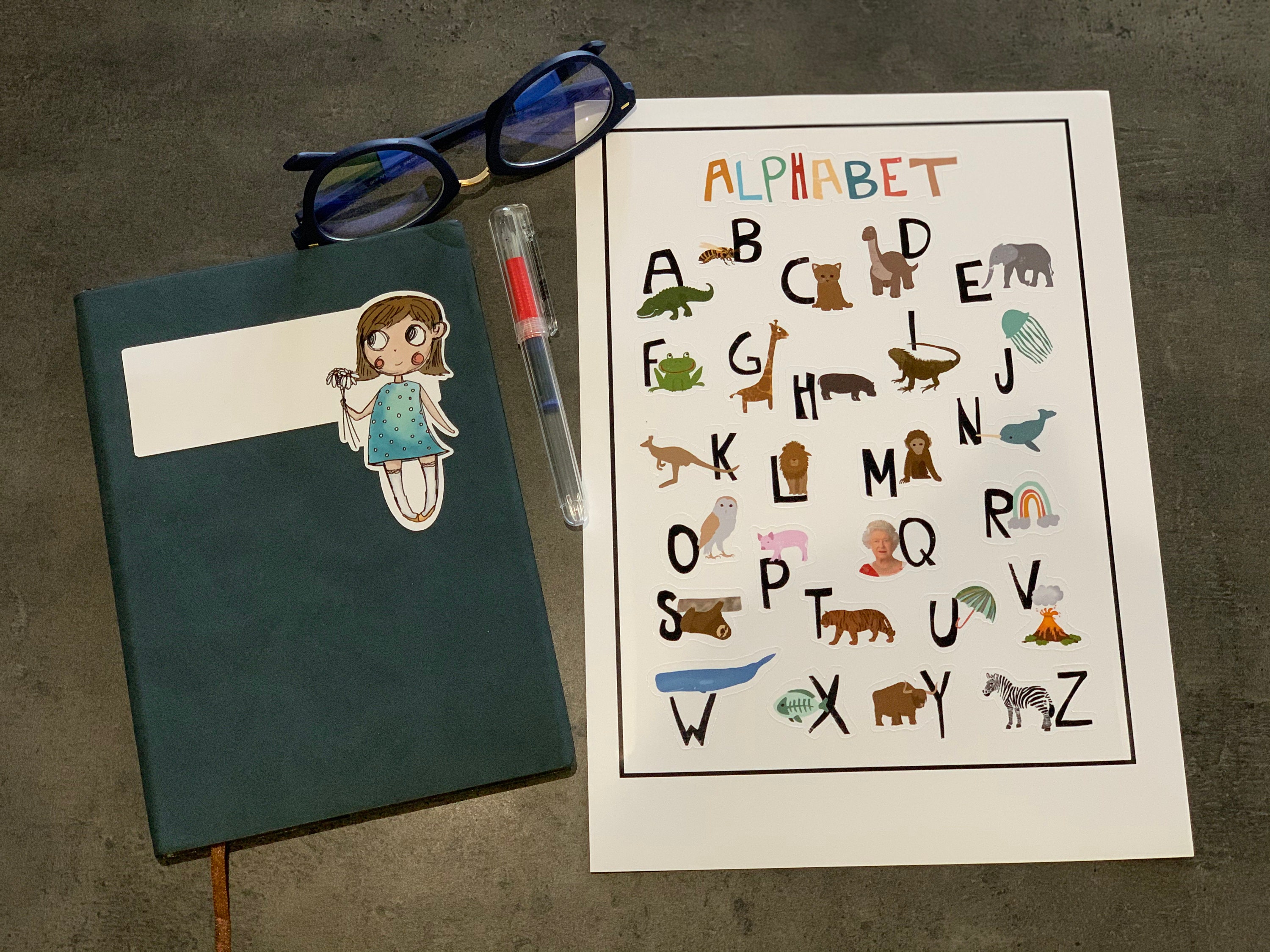Alphabet PRINTABLE Stickers, Printable Bundle, Planners Stickers ...