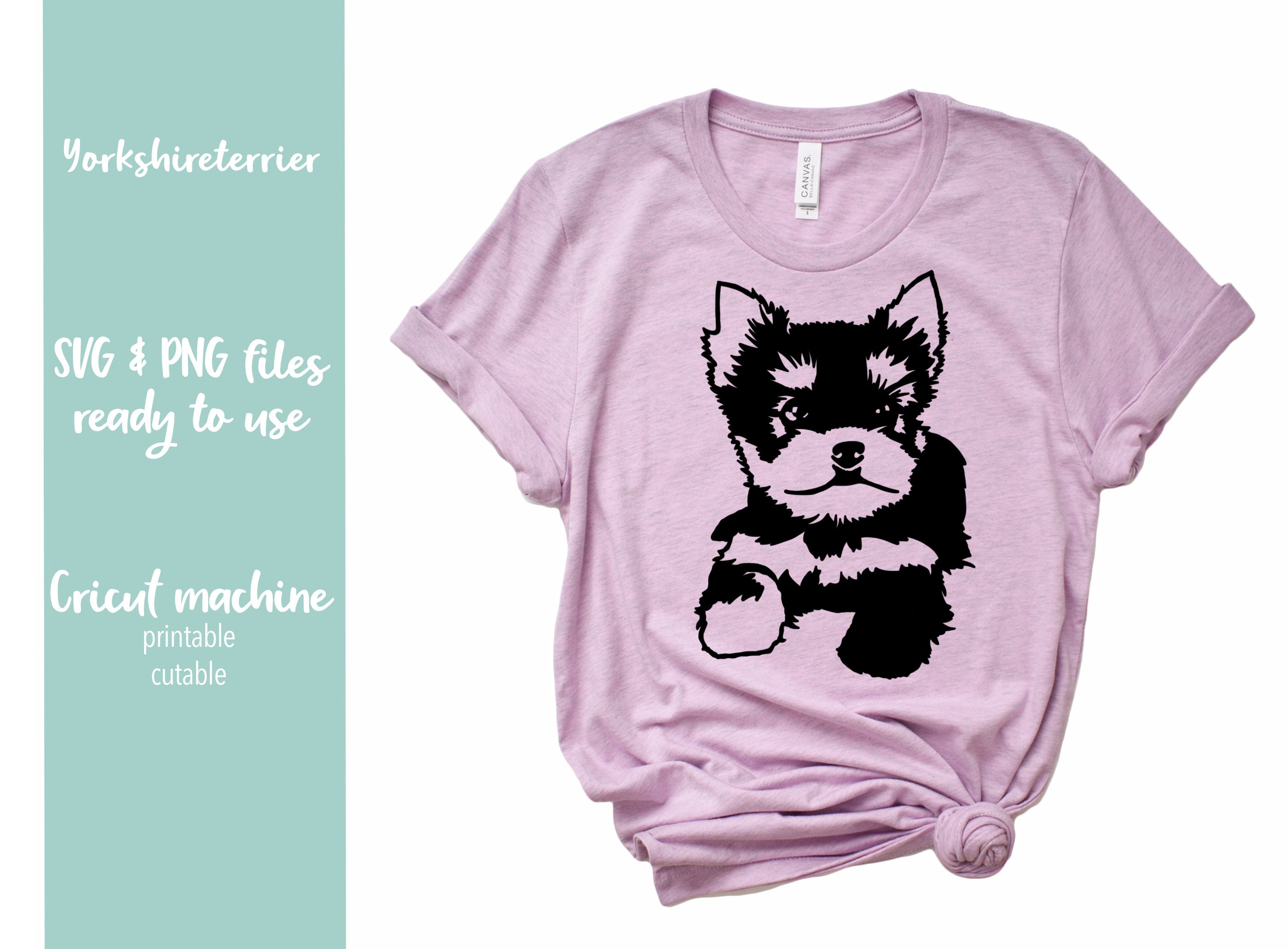 Yorkshire SVG svg file png file animal mom svg t-shirt | Etsy