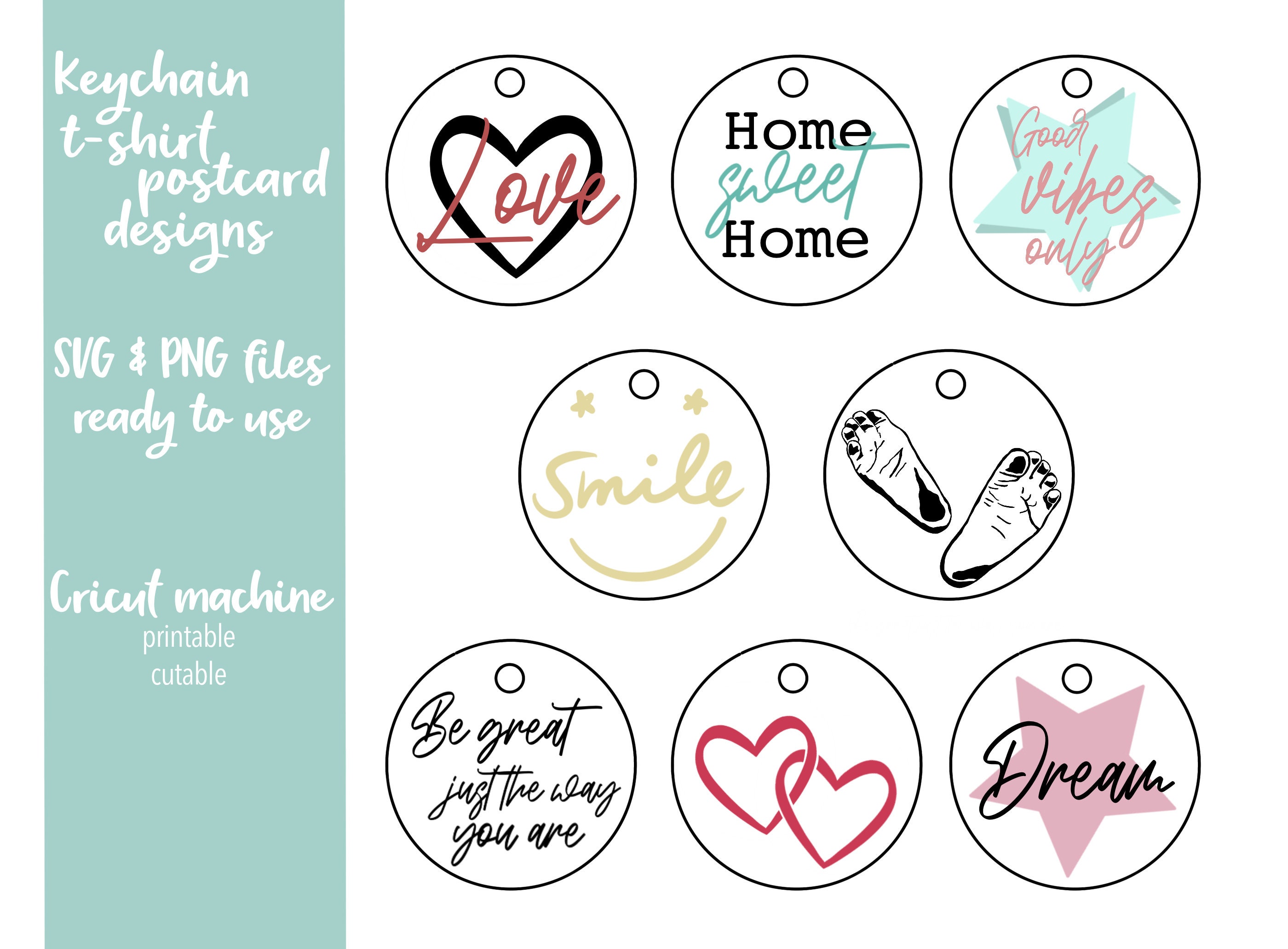 Keychains SVG, Svg File, Png File, Love Svg, T-shirt Svg, Tee Svg, Svg ...