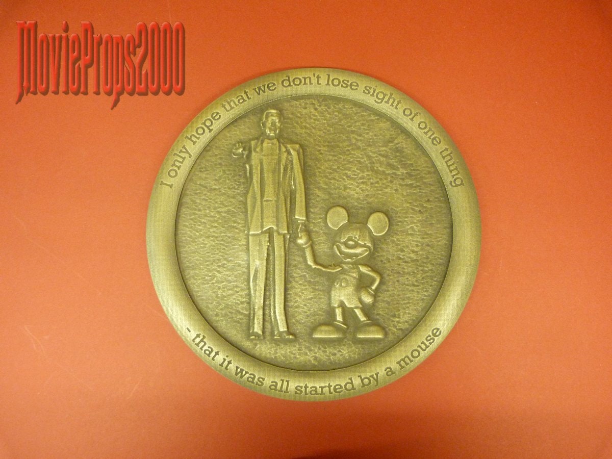 Walt Disney & Micky Mouse Inspired Sign Plaque Brass Finish | Etsy