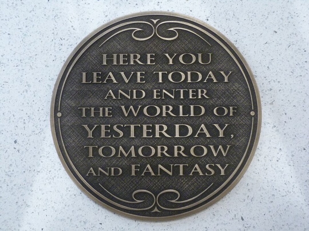 Walt Disney World Magic Kingdom Entranceway Plaque Bronze - Etsy