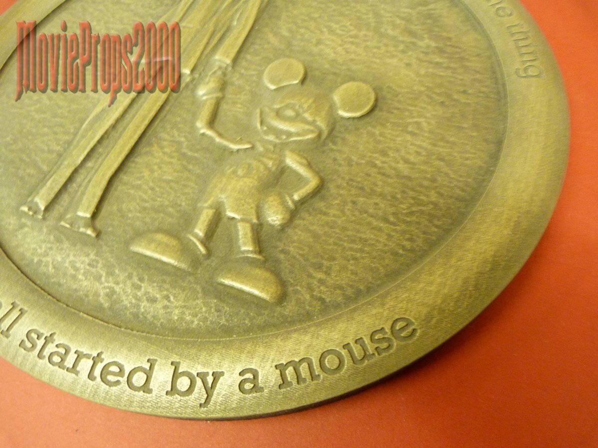 Walt Disney Micky Mouse Inspired Sign Plaque Brass Finish | Etsy