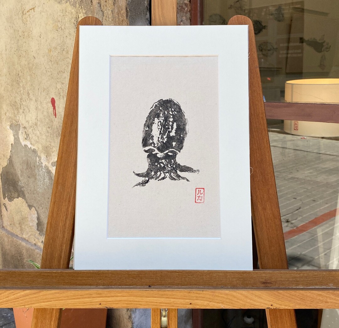 SEPIA Original Gyotaku, Traditional Japanese Art. 40cm X 28cm - Etsy