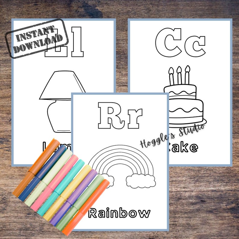 Alphabet A-Z Printable Colouring Pages Kindergarten Coloring Activity ...