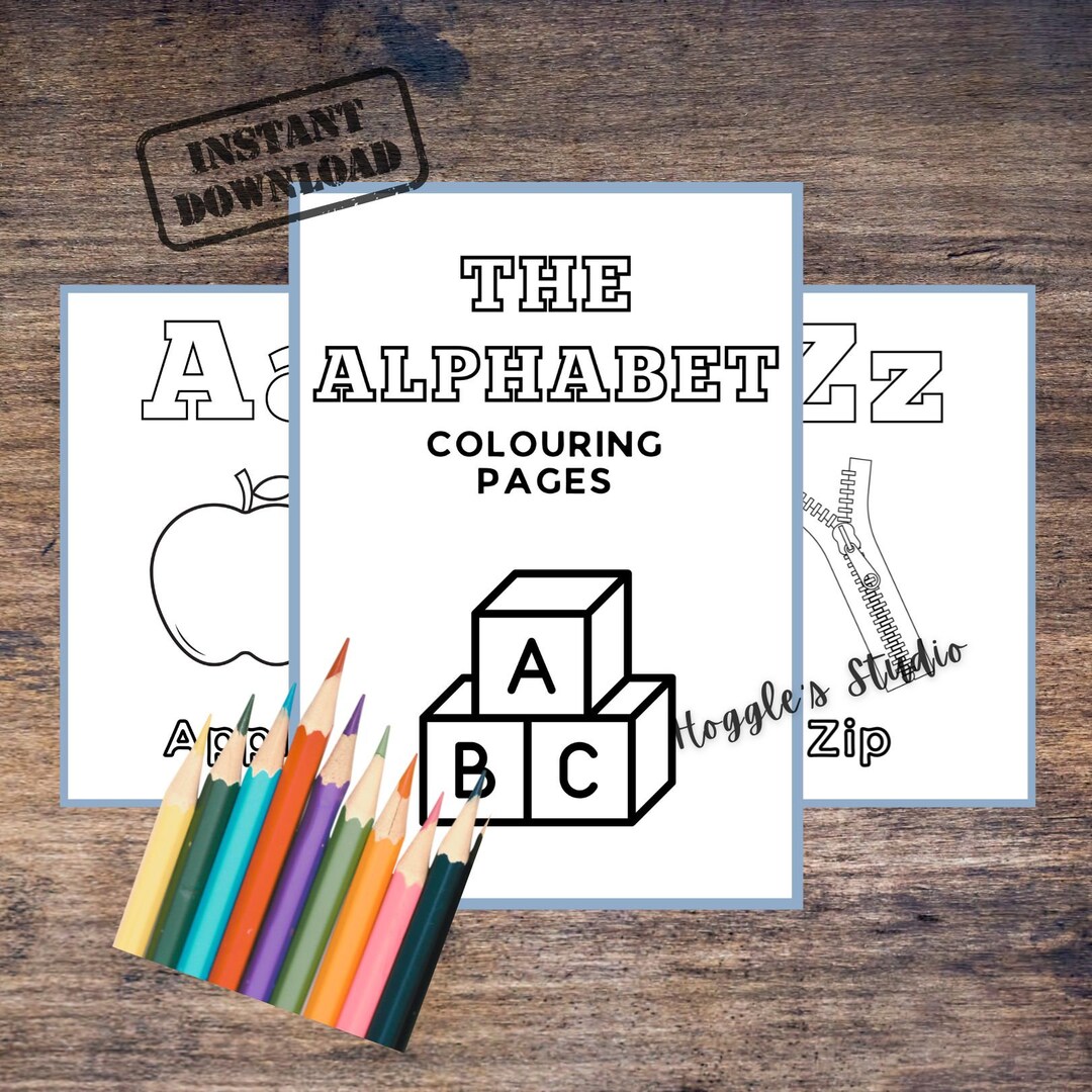 Alphabet A-Z Printable Colouring Pages Kindergarten Coloring Activity ...