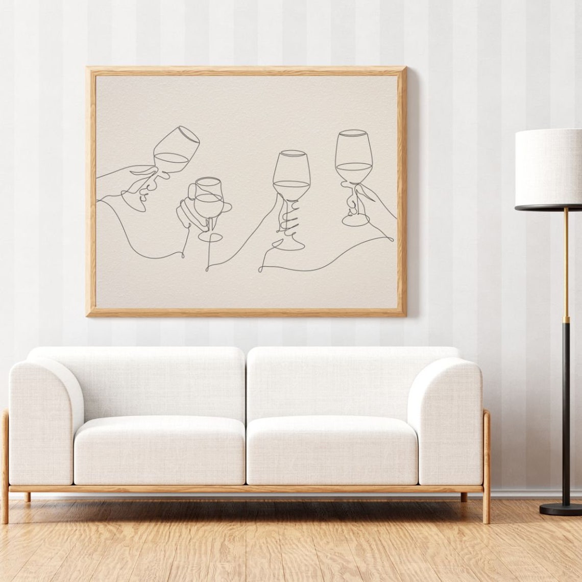 Line Art Bar Print Line Drawing Artwork Minimalist Home Office Décor ...