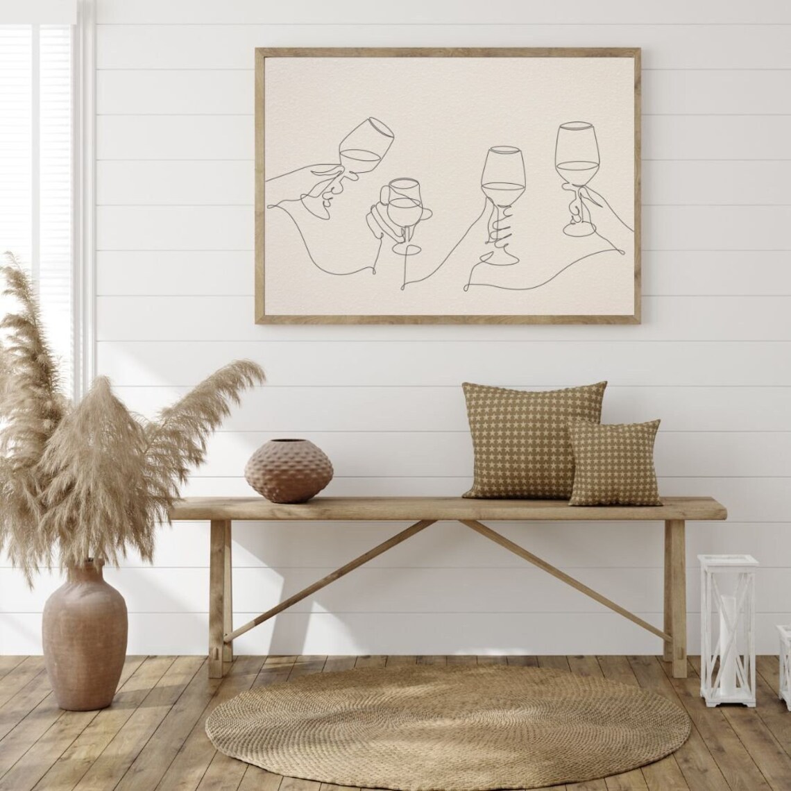 Line Art Bar Print Line Drawing Artwork Minimalist Home Office Décor ...