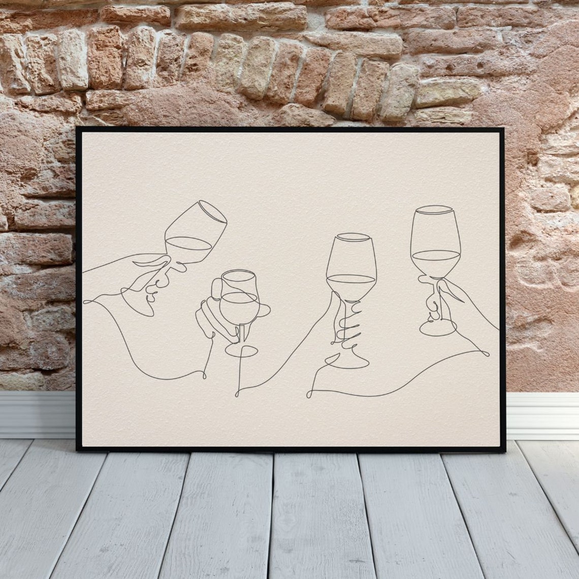 Line Art Bar Print Line Drawing Artwork Minimalist Home Office Décor ...