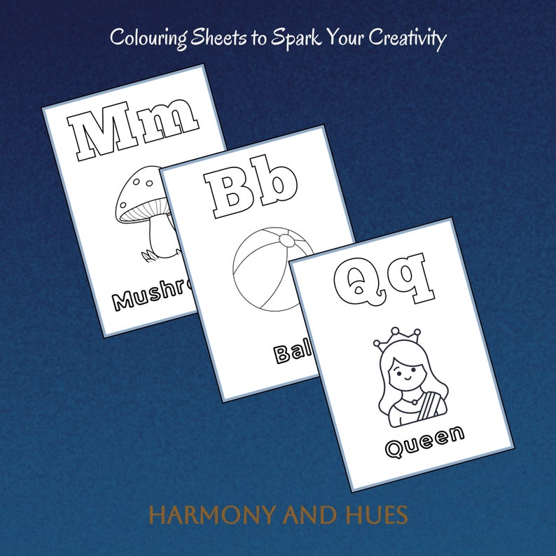 Alphabet A-Z Printable Colouring Pages Kindergarten Coloring Activity ...