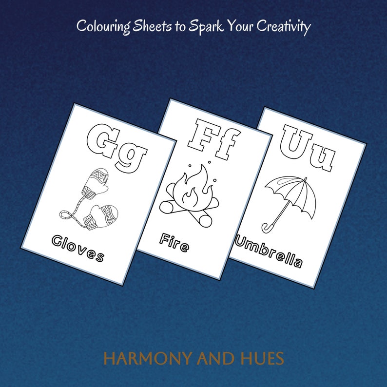 Alphabet A-Z Printable Colouring Pages Kindergarten Coloring Activity ...