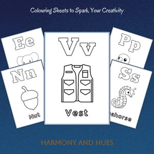 Alphabet A-Z Printable Colouring Pages Kindergarten Coloring Activity ...