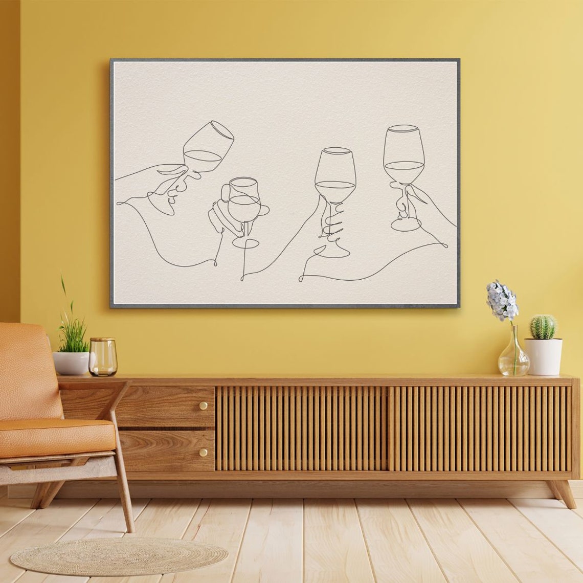 Line Art Bar Print Line Drawing Artwork Minimalist Home Office Décor ...