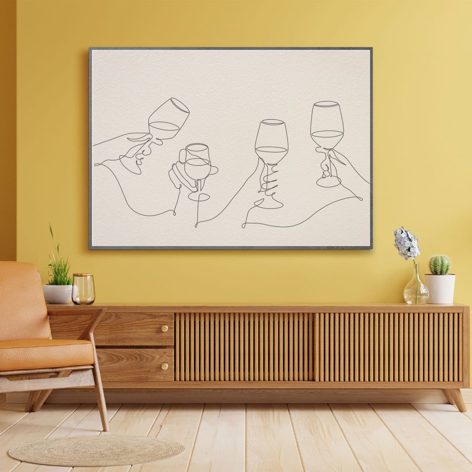 Line Art Bar Print Line Drawing Artwork Minimalist Home Office Décor ...