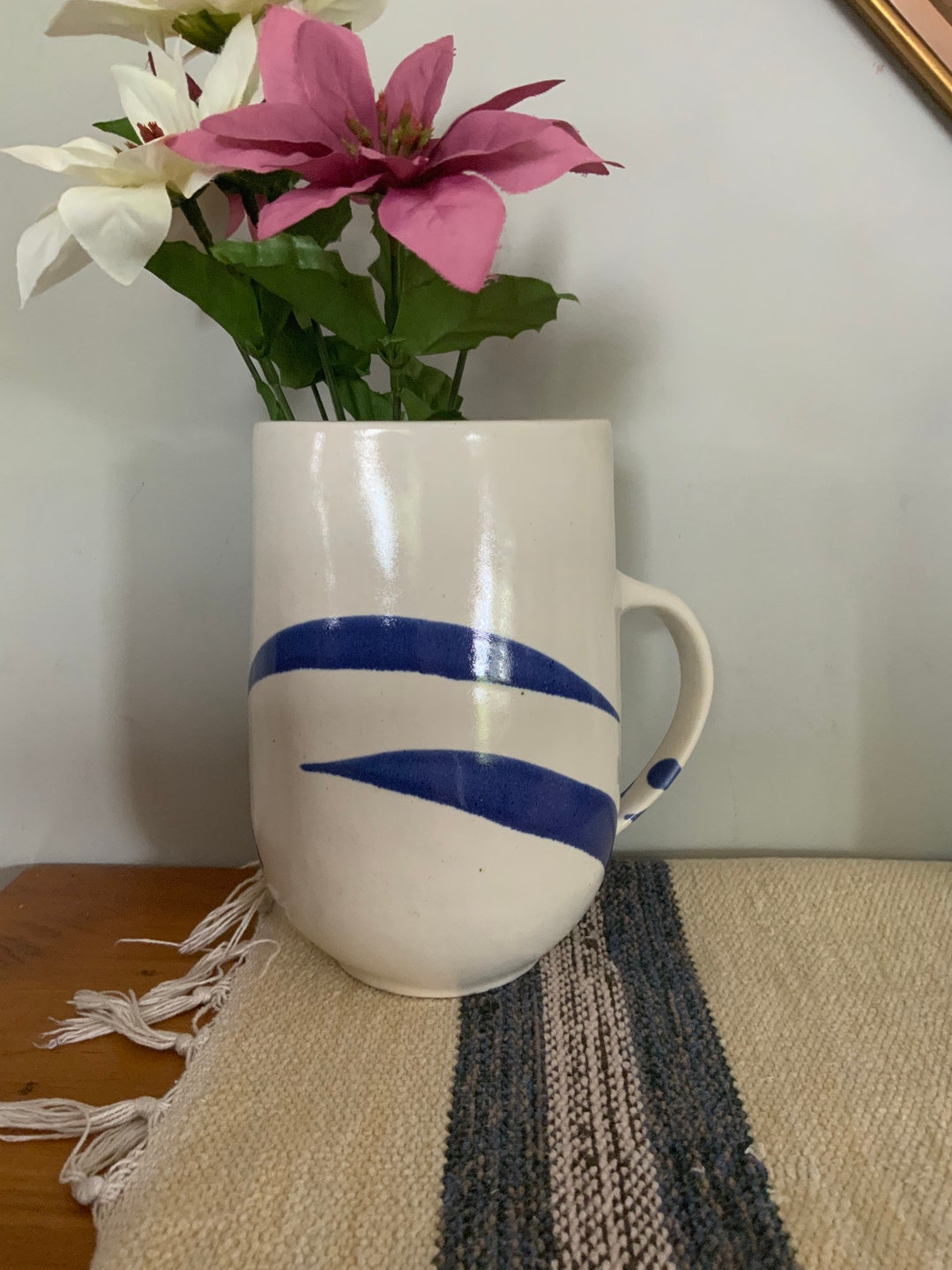 Handmade Glazed Pottery Jug Utensil Holder Large Storage - Etsy