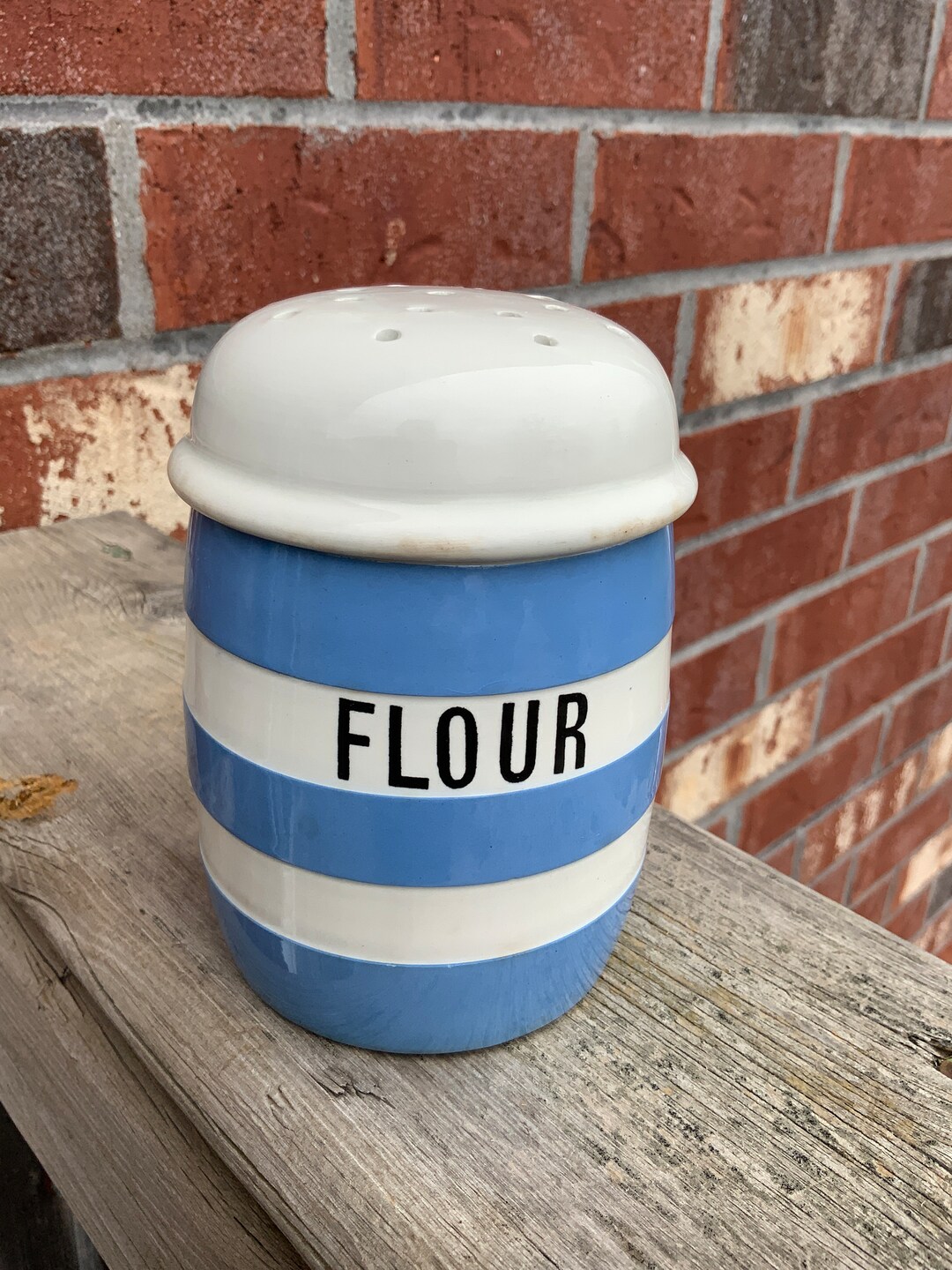 Vintage TG Green Cornishware Flour Shaker Blue Banded - Etsy