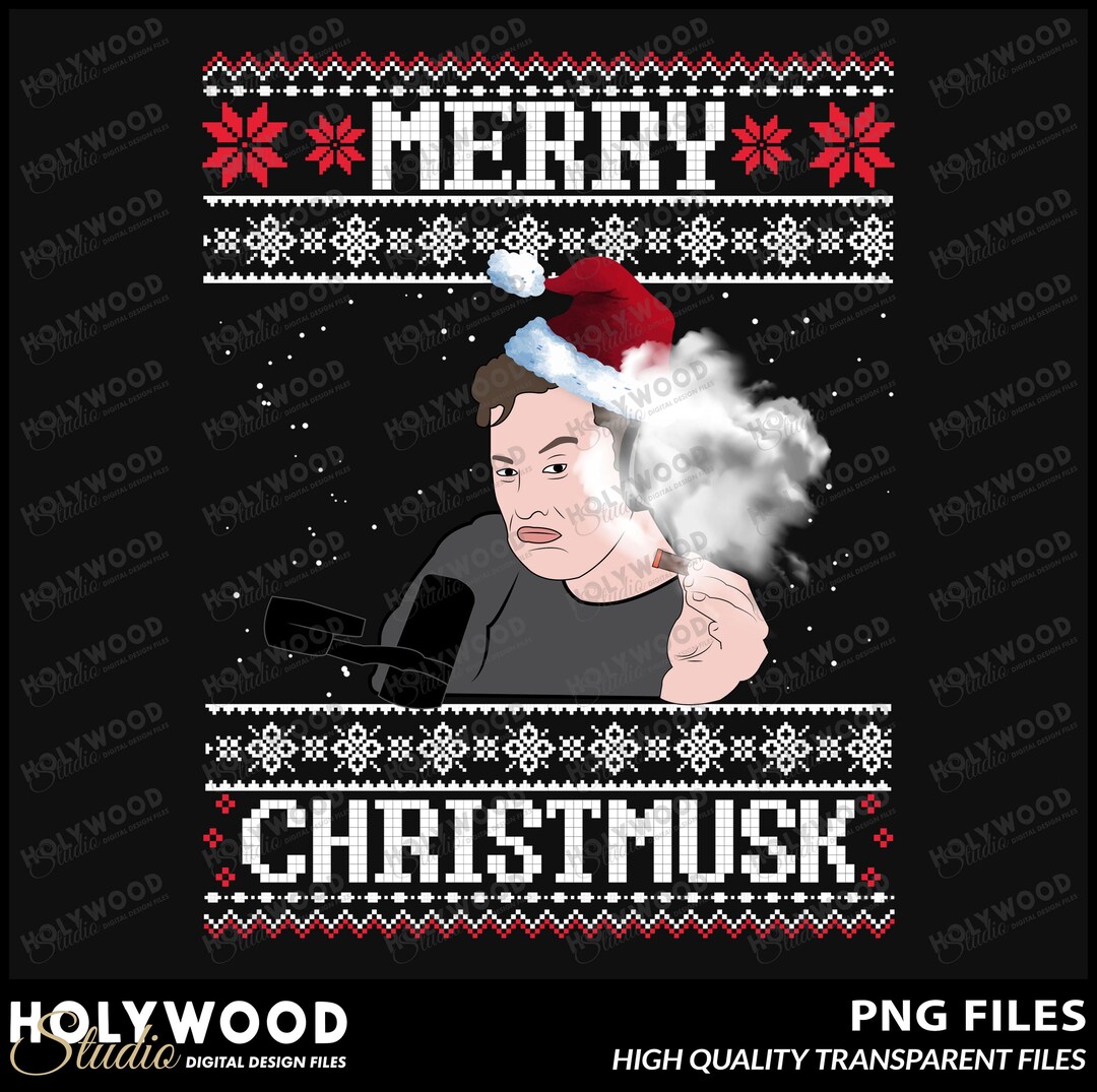 Merry Christmusk Digital Design Download, Funny Christmas Meme Design ...