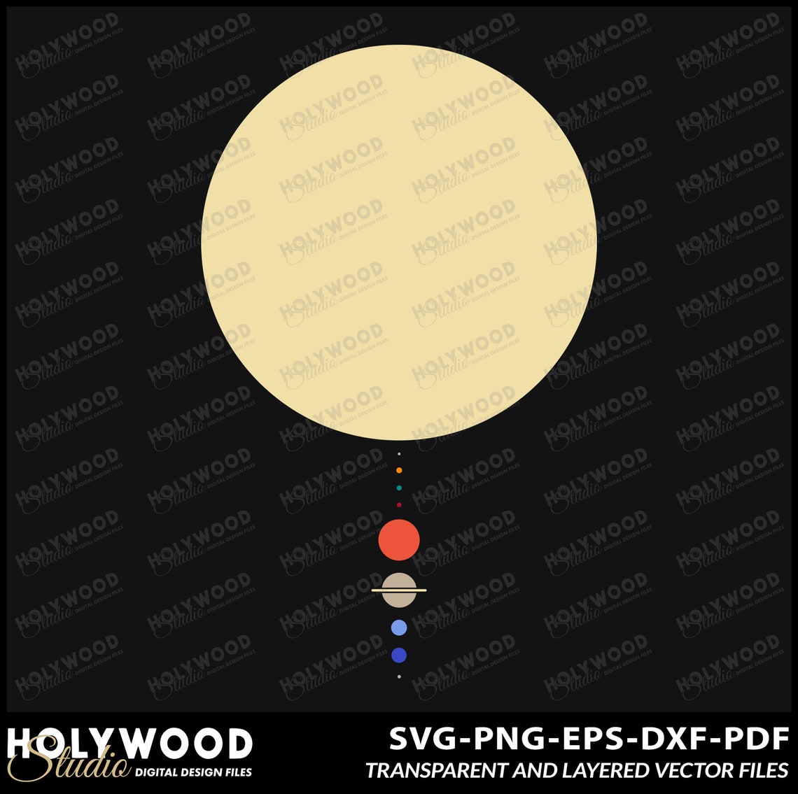 Solar System Planets Alignment Digital Design Download, Solar System ...