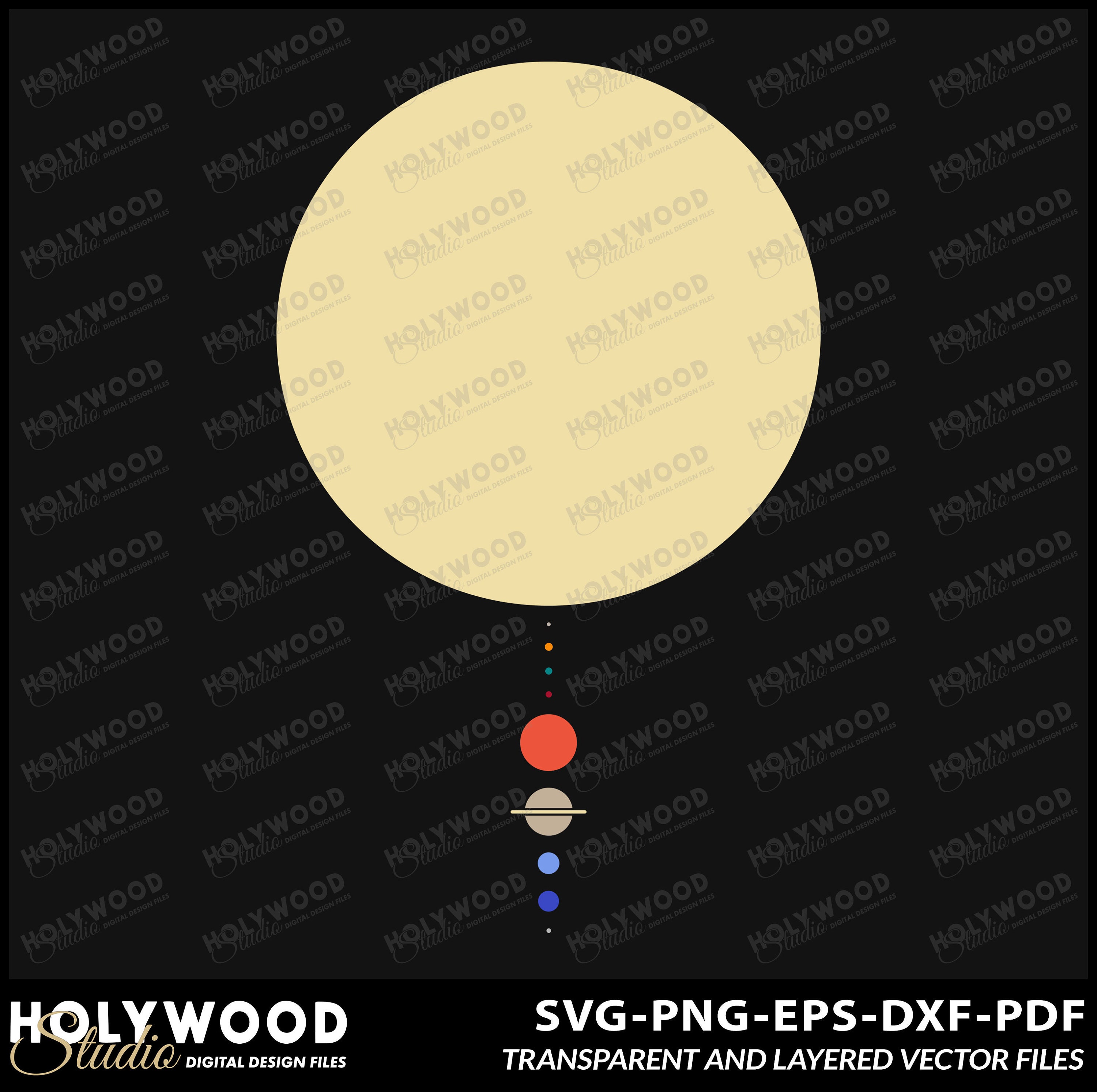 Solar System Planets Alignment Digital Design Download, Solar System ...