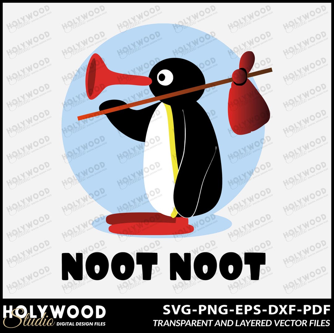 Cute Penguin Noot Noot Digital Design Download, Funny Penguin Meme ...