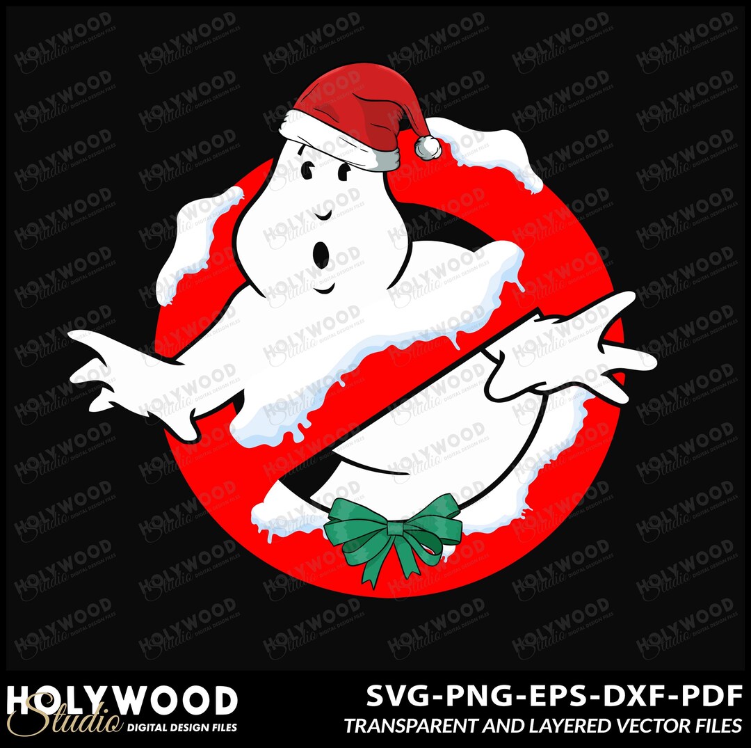 Christmas Ghostbusters Digital Design Download, Holiday Ghost Design ...