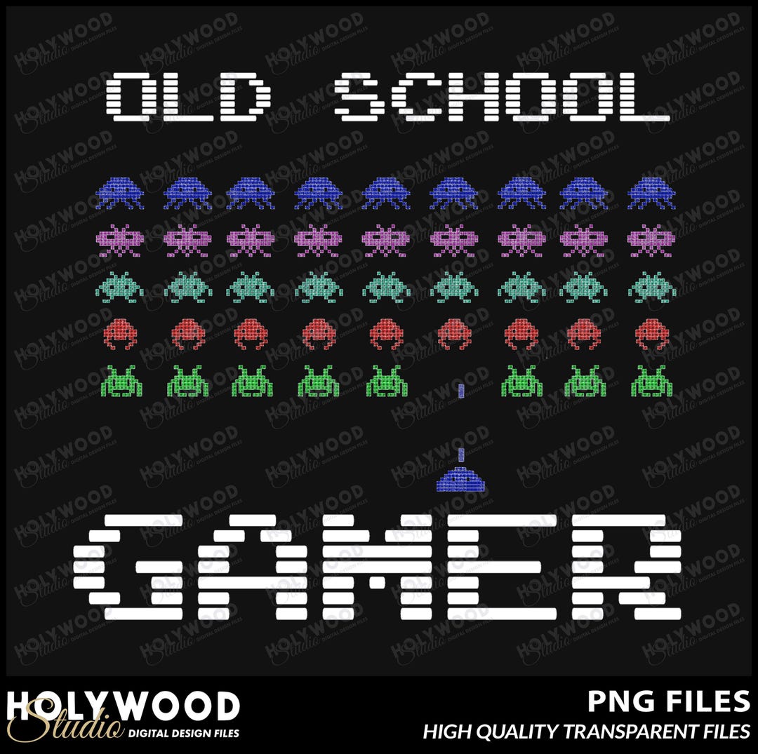 Retro Old School Gamer Digital Design Download, Vintage Video Game ...