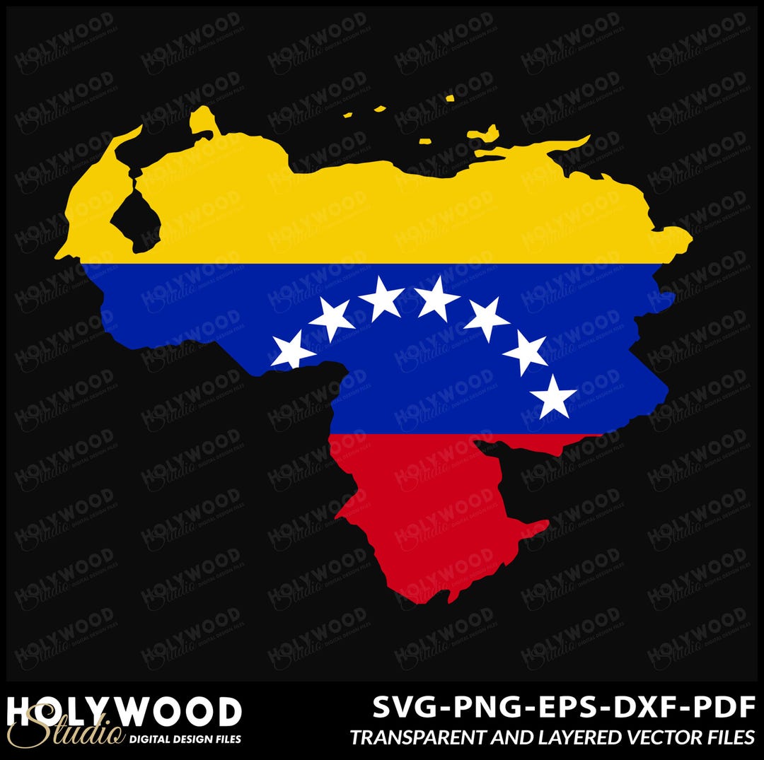 Venezuelan Map Flag Digital Design Download, Venezuela Pride SVG ...