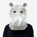 Hippopotamus Mask, Paper Craft Template, DIY Printable Hippo Animal ...