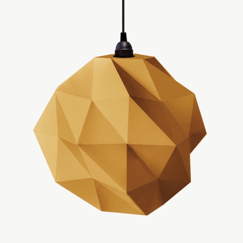 Origami II Paper Lamp Shade Printable Lampshade Papercraft - Etsy Canada