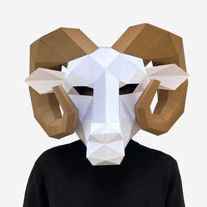 DIY Ram Mask Template, Paper Craft, DIY Printable Mask, Instant Pdf ...