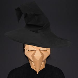 Witch Mask, Witch Costume, 3D Paper Craft Template, Halloween Mask ...
