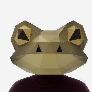 DIY Low Poly Toad Mask Template, Printable Paper Craft (PDF Download ...